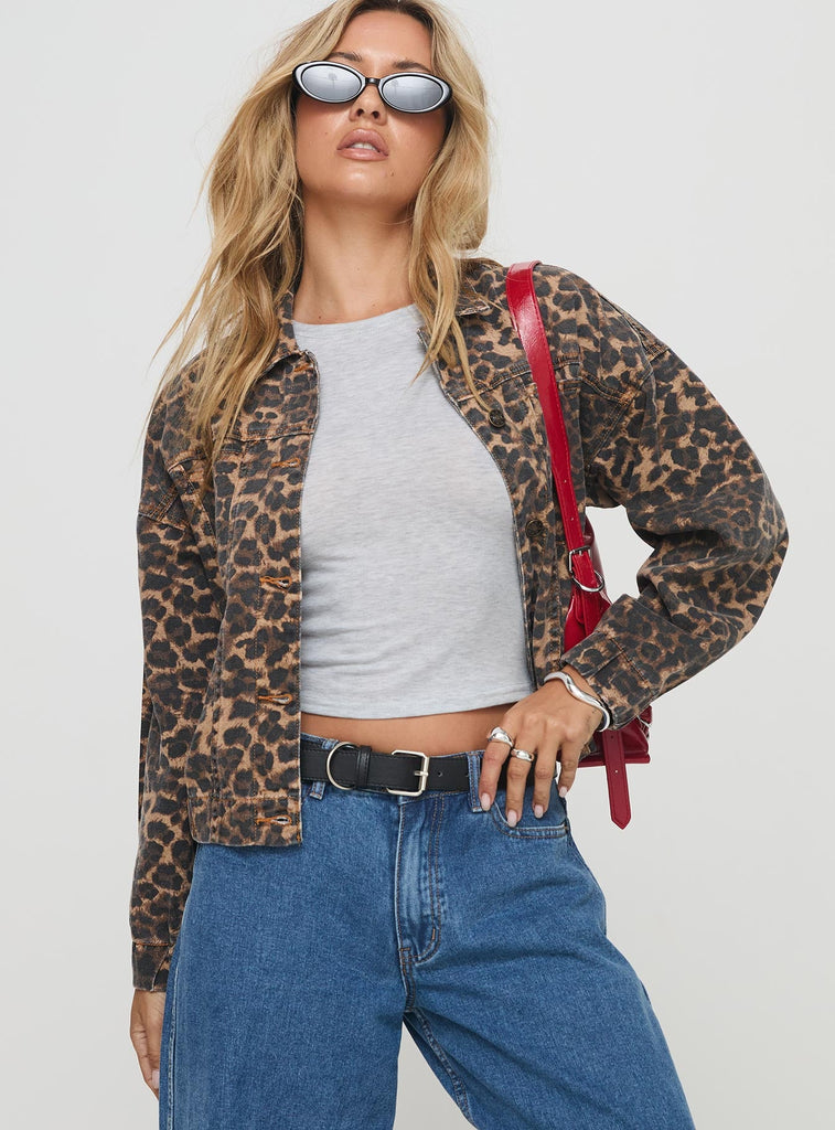 Carmela Jacket Leopard | Princess Polly