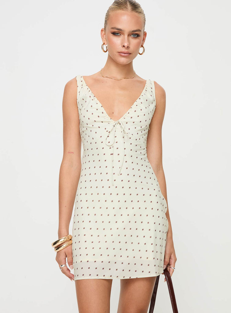 Bareena Mini Dress Cream | Princess Polly AU