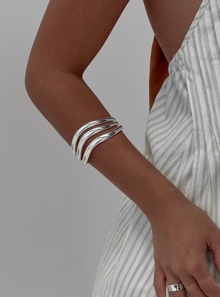 Midnight In Paris Cuff Silver | Princess Polly