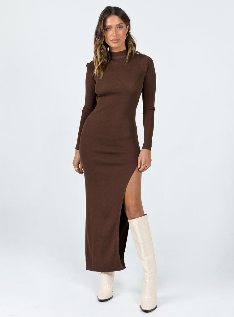 Kylen Maxi Dress Brown | Princess Polly AU