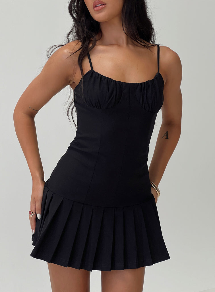 The Gamble Corset Mini Dress Black | Princess Polly AU