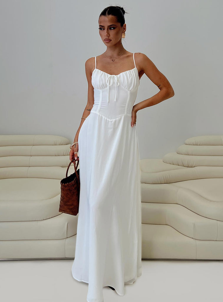 Eleanora Maxi Dress White | Princess Polly
