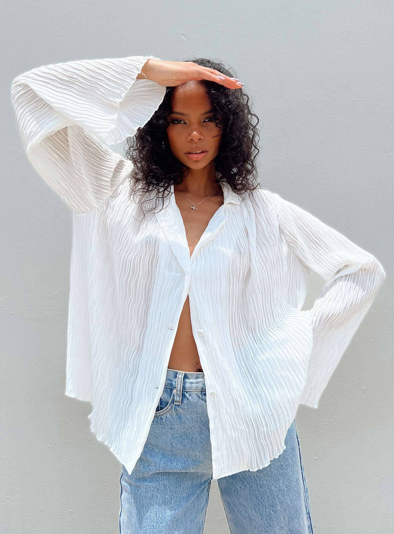 Selma Shirt White | Princess Polly AU