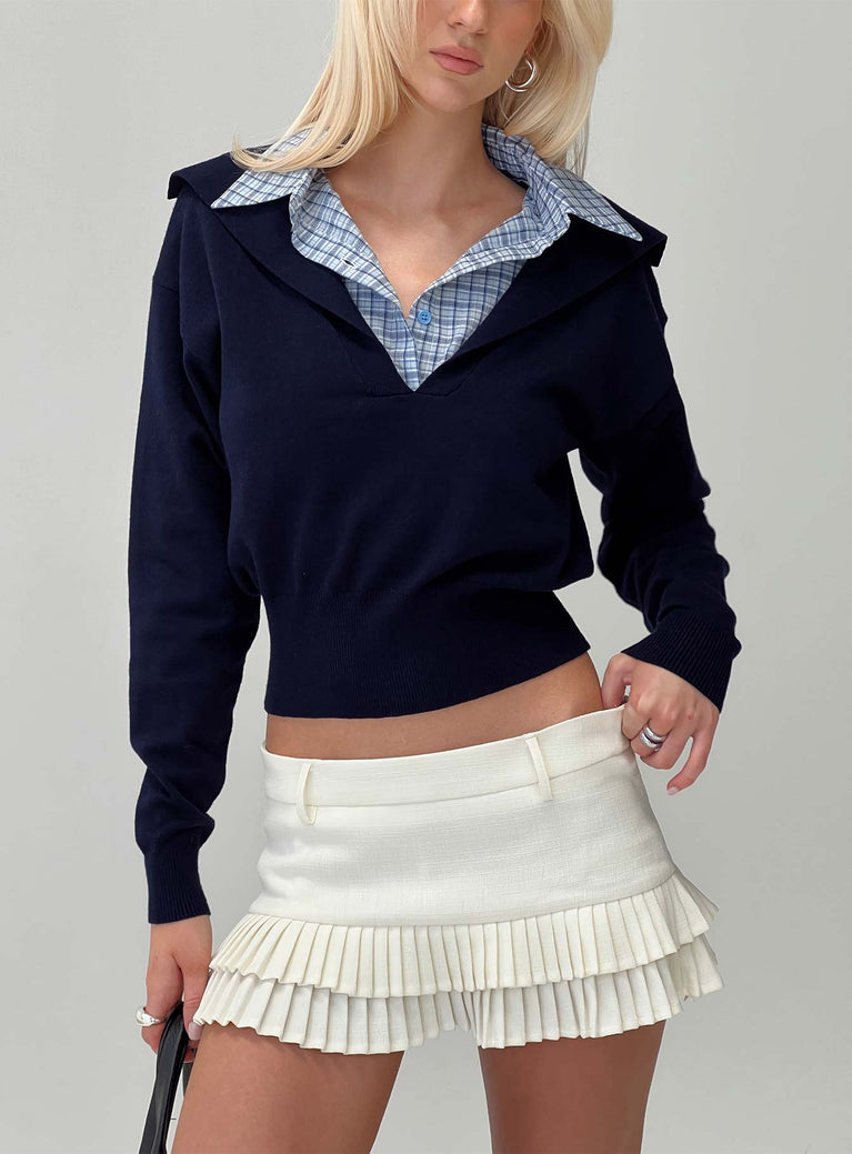 Racquet Club Knit Navy | Princess Polly AU