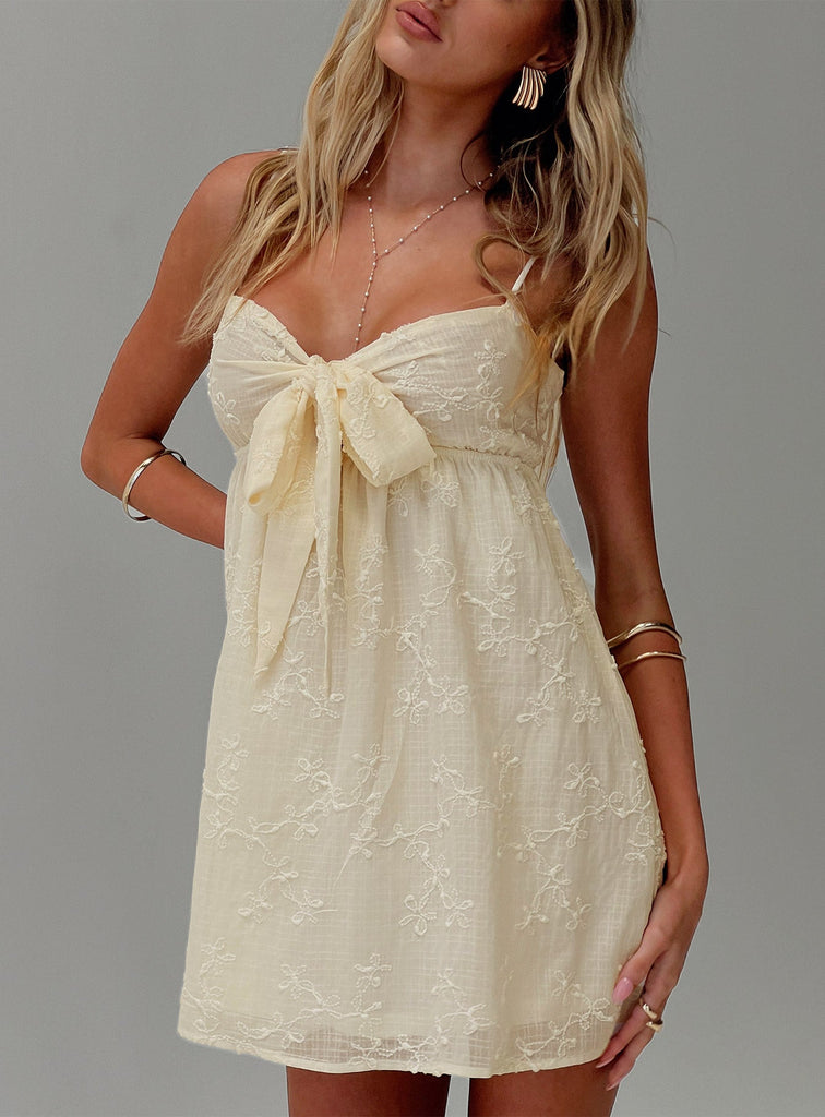 Granno Mini Dress Lemon | Princess Polly