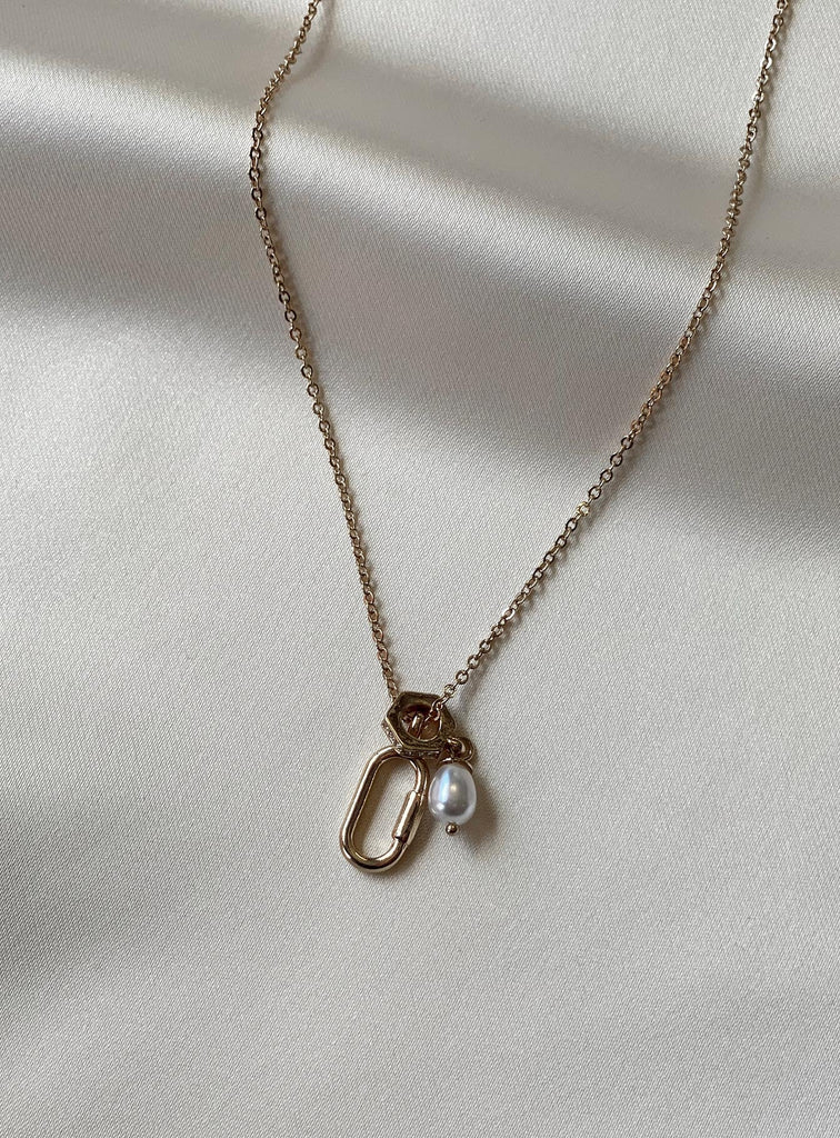 Schofield Pearl Necklace Gold | Princess Polly AU