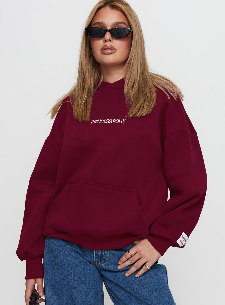 Princess Polly x Butterfly Foundation Charity Merch Hoody Wine ...