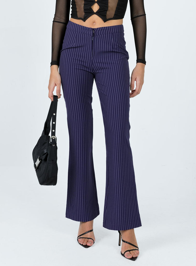 Hargrave Pinstripe Pants Navy | Princess Polly AU