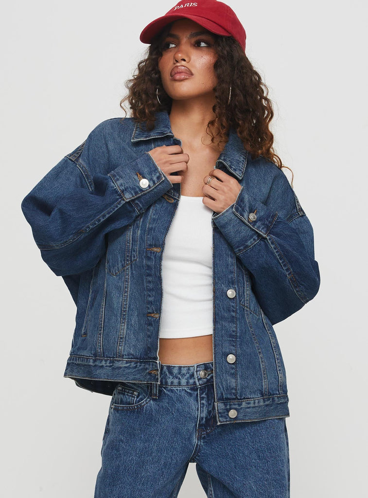 Kooper Denim Jacket Vintage Mid Wash | Princess Polly AU