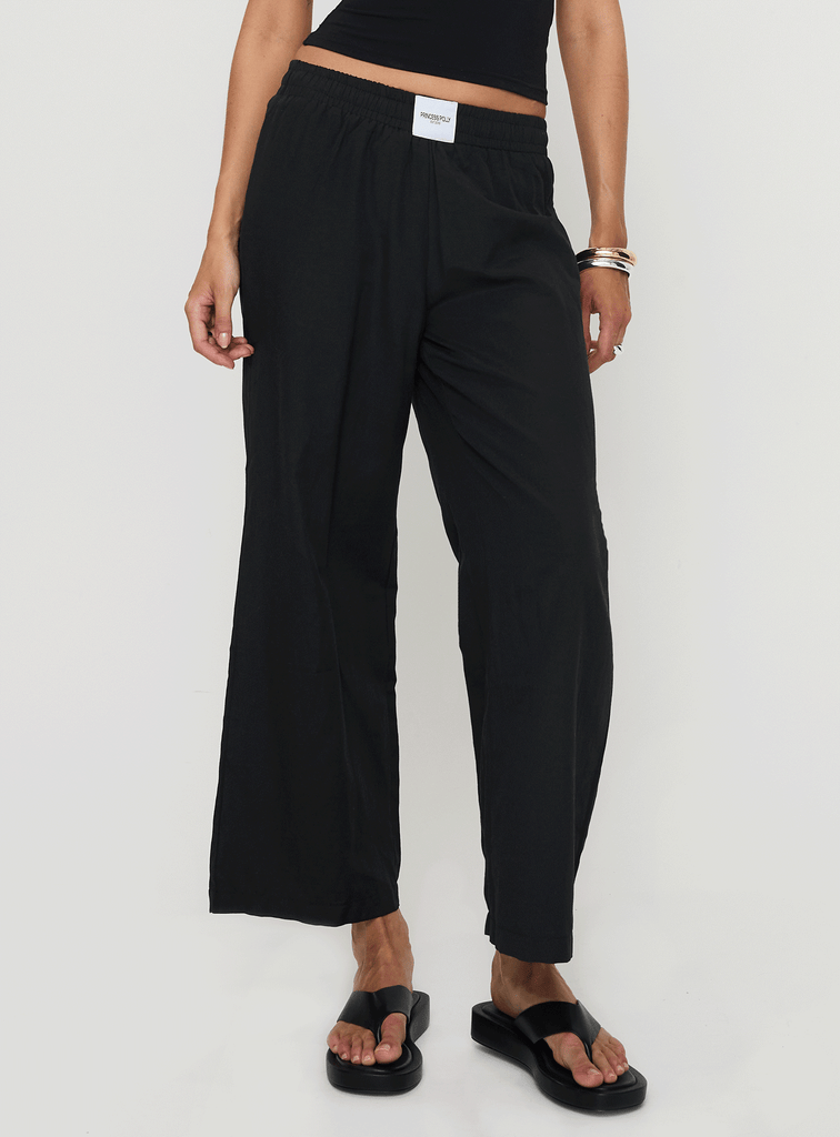 Beach House Pants Black | Princess Polly AU