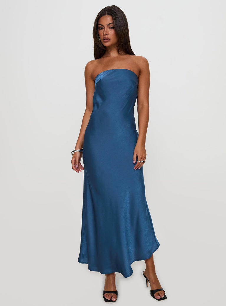 Haley Maxi Dress Mid Blue | Princess Polly AU