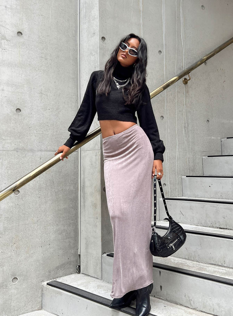 Harriette Maxi Skirt Slate Grey | Princess Polly AU