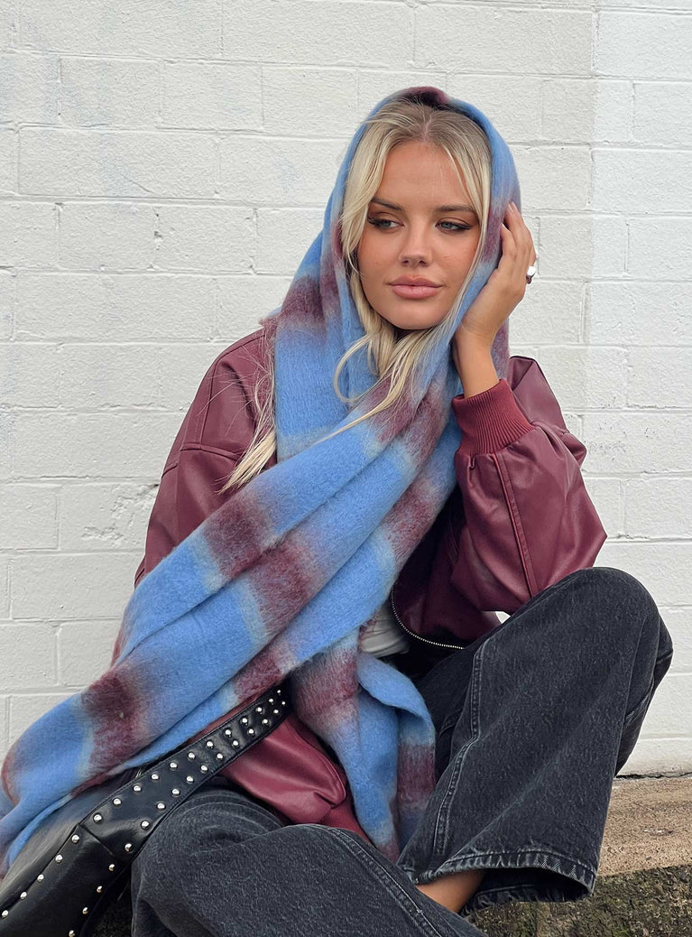 West Coast Scarf Blue / Red | Princess Polly AU