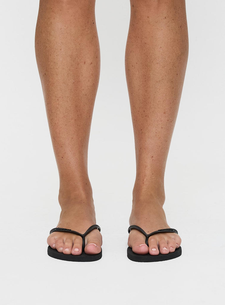 Havaianas Slim Basic Flip Flop Black | Princess Polly
