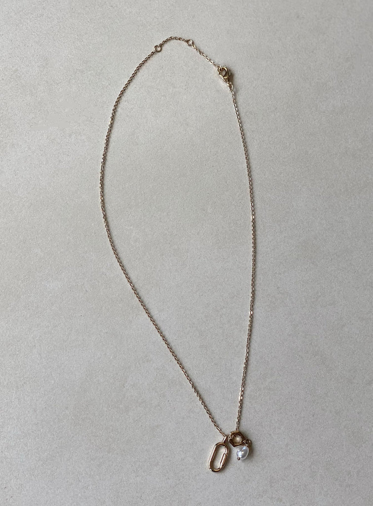 Schofield Pearl Necklace Gold | Princess Polly AU