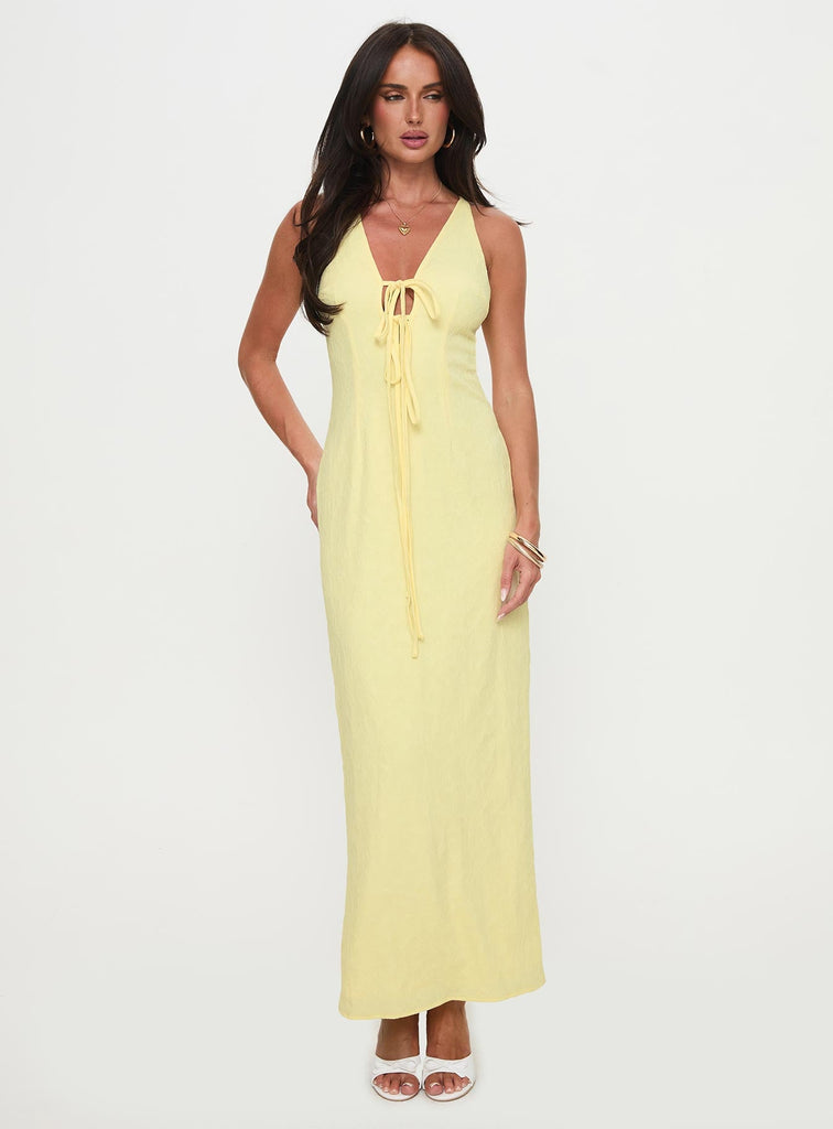 Chantilly Maxi Dress Lemon | Princess Polly