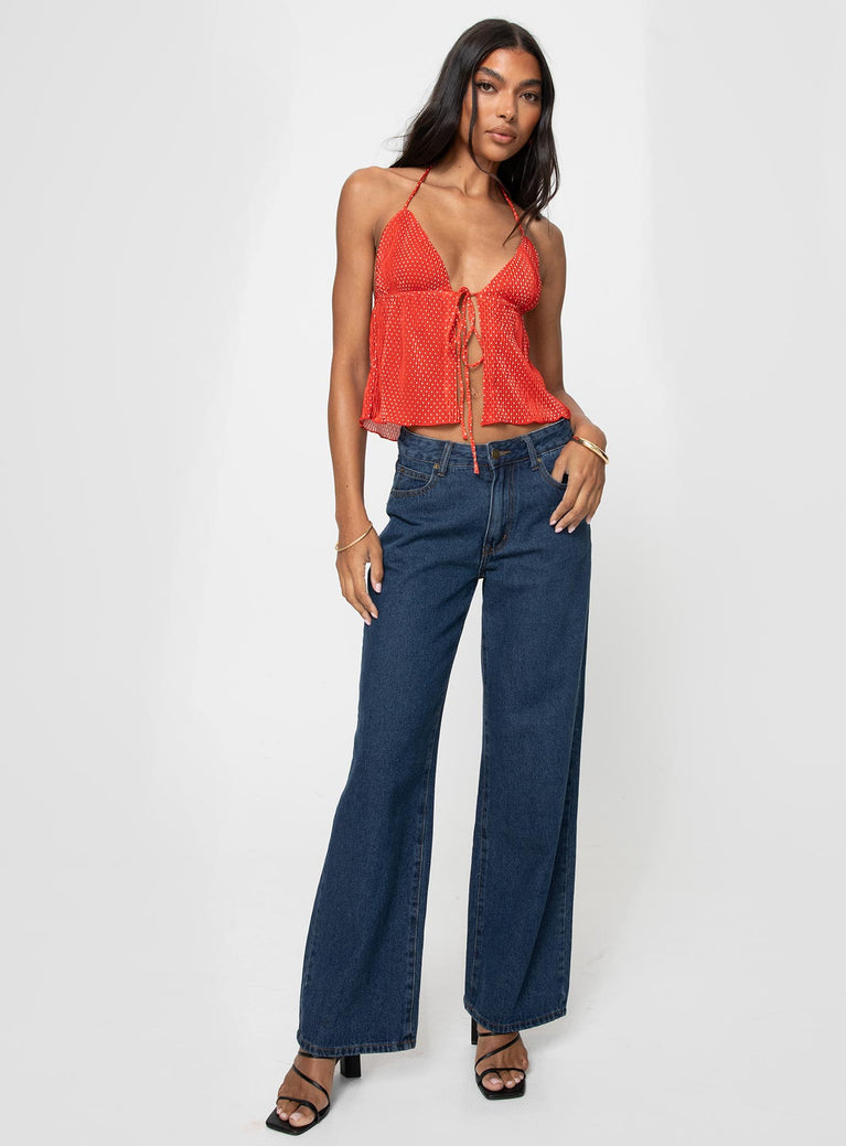 Chantria Top Red Polka Dot | Princess Polly AU