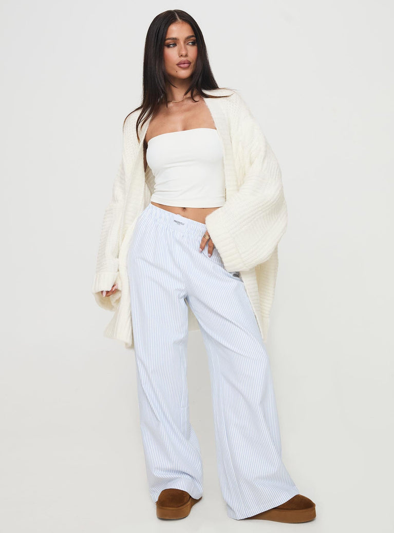 Paisleigh Cable Knit Cardigan Cream | Princess Polly AU