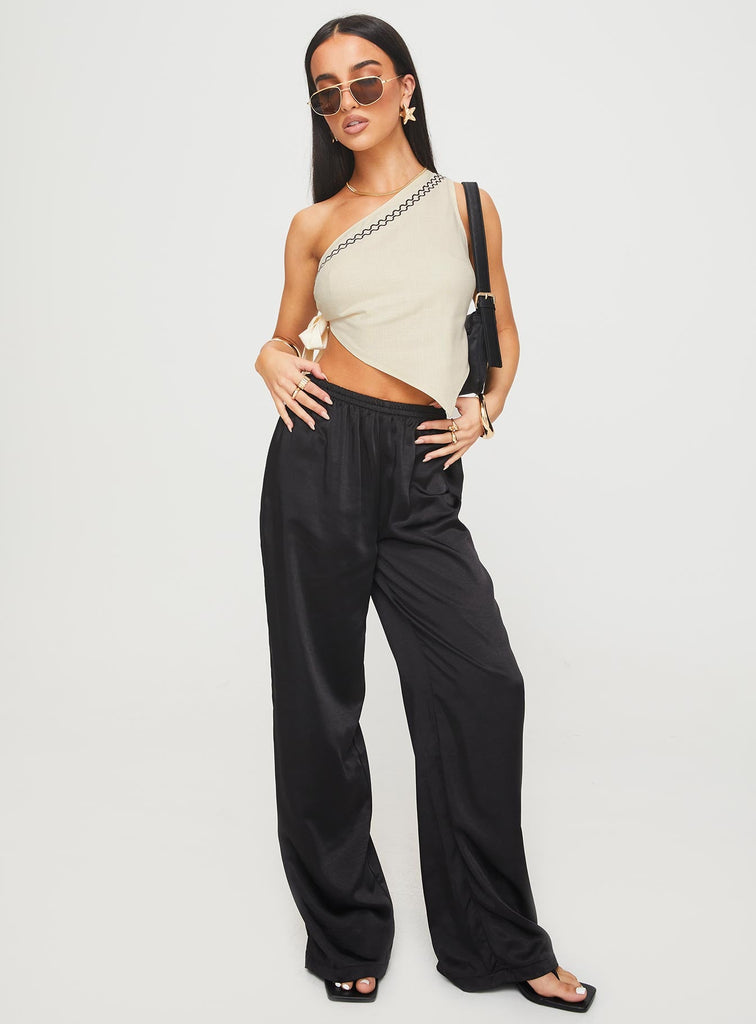 Frankle Top Cream/black | Princess Polly