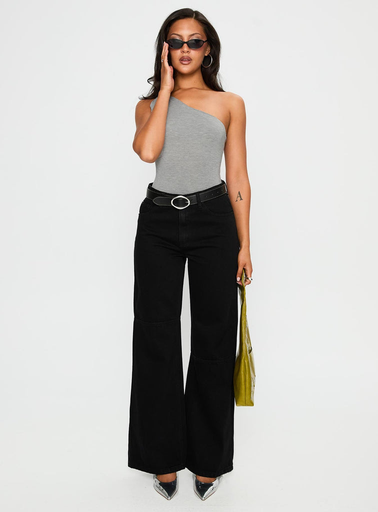 Defender Mid Rise Jeans Black | Princess Polly