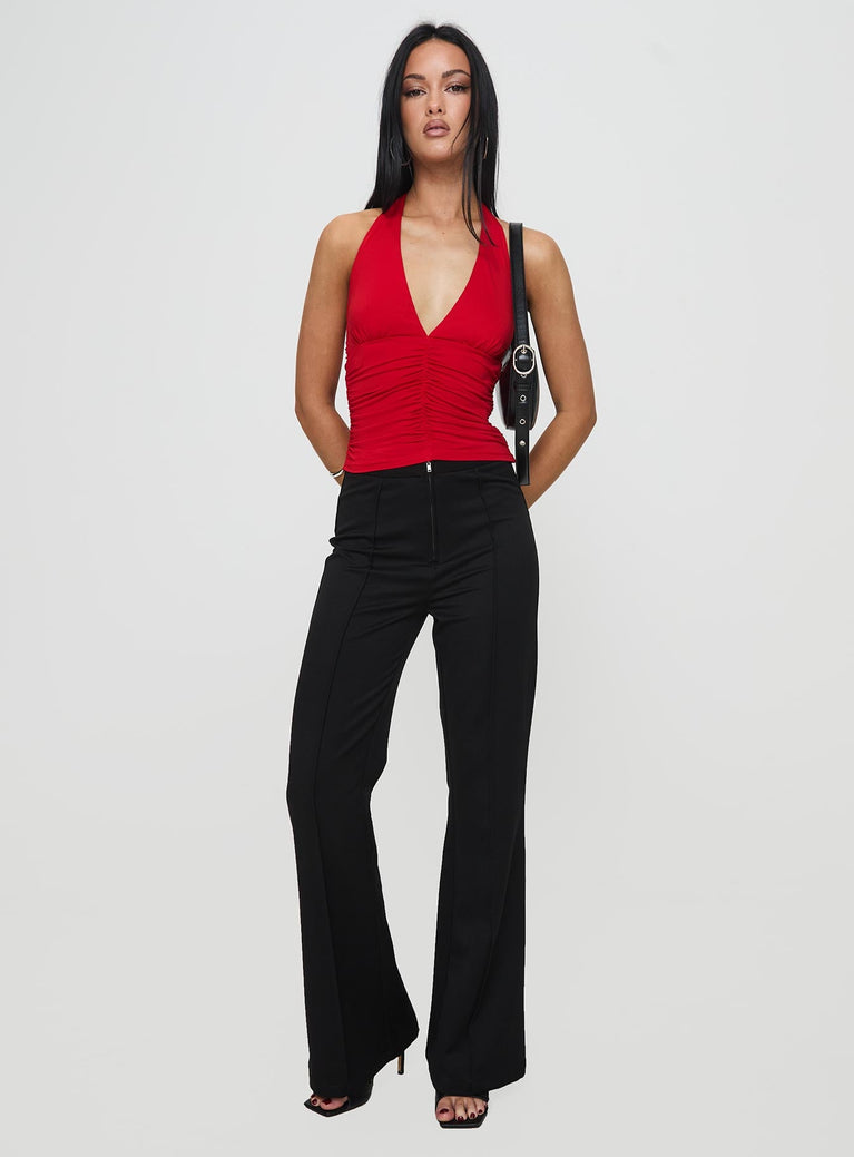 Temptress Halter Top Red
