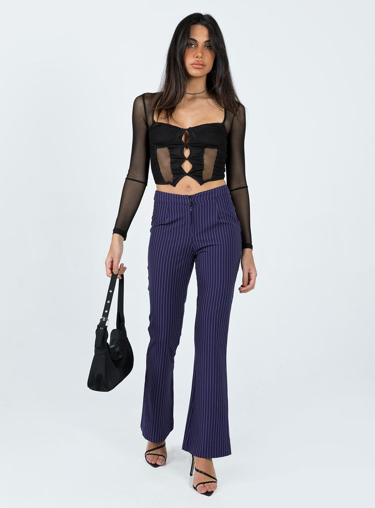 Hargrave Pinstripe Pants Navy | Princess Polly AU