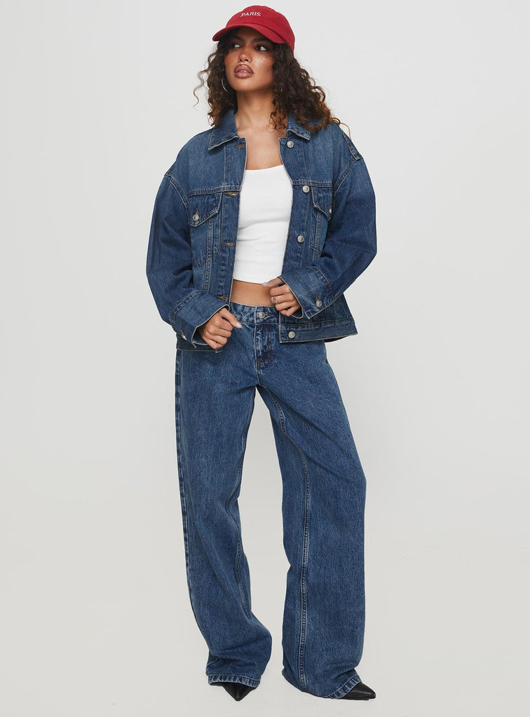 Kooper Denim Jacket Vintage Mid Wash | Princess Polly AU