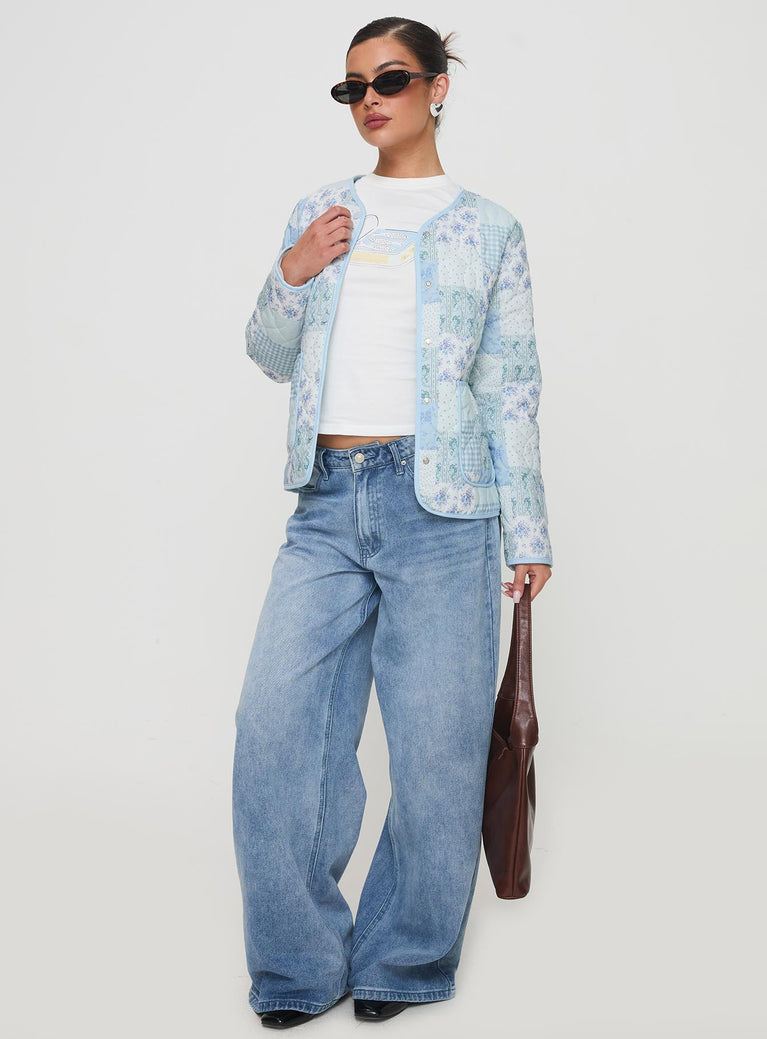 Brinny Quilted Jacket White | Princess Polly AU