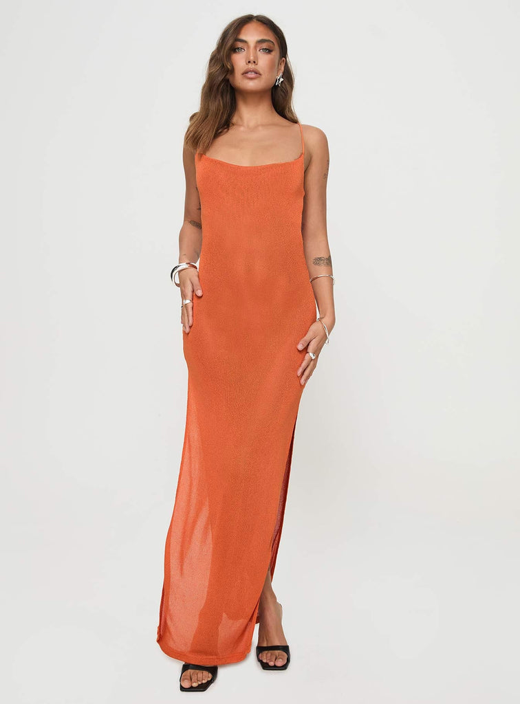 Cote Maxi Dress Orange | Princess Polly