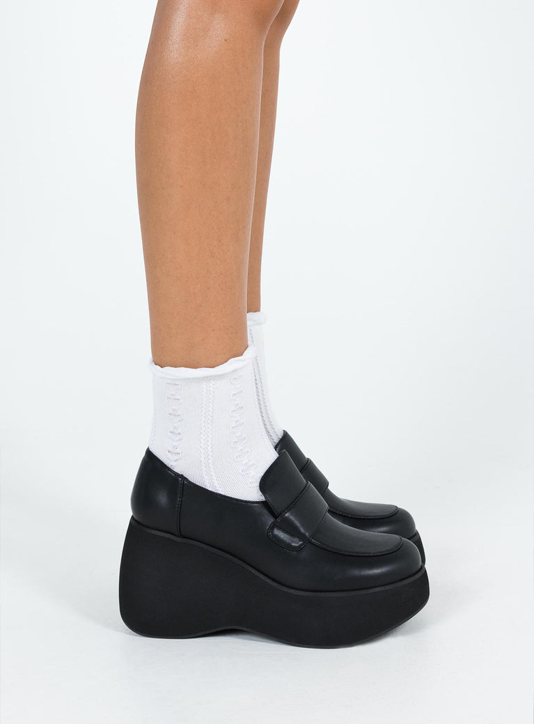 Tern Platform Loafers Black | Princess Polly AU