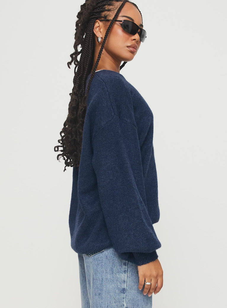 Ryanna Sweater Navy | Princess Polly AU