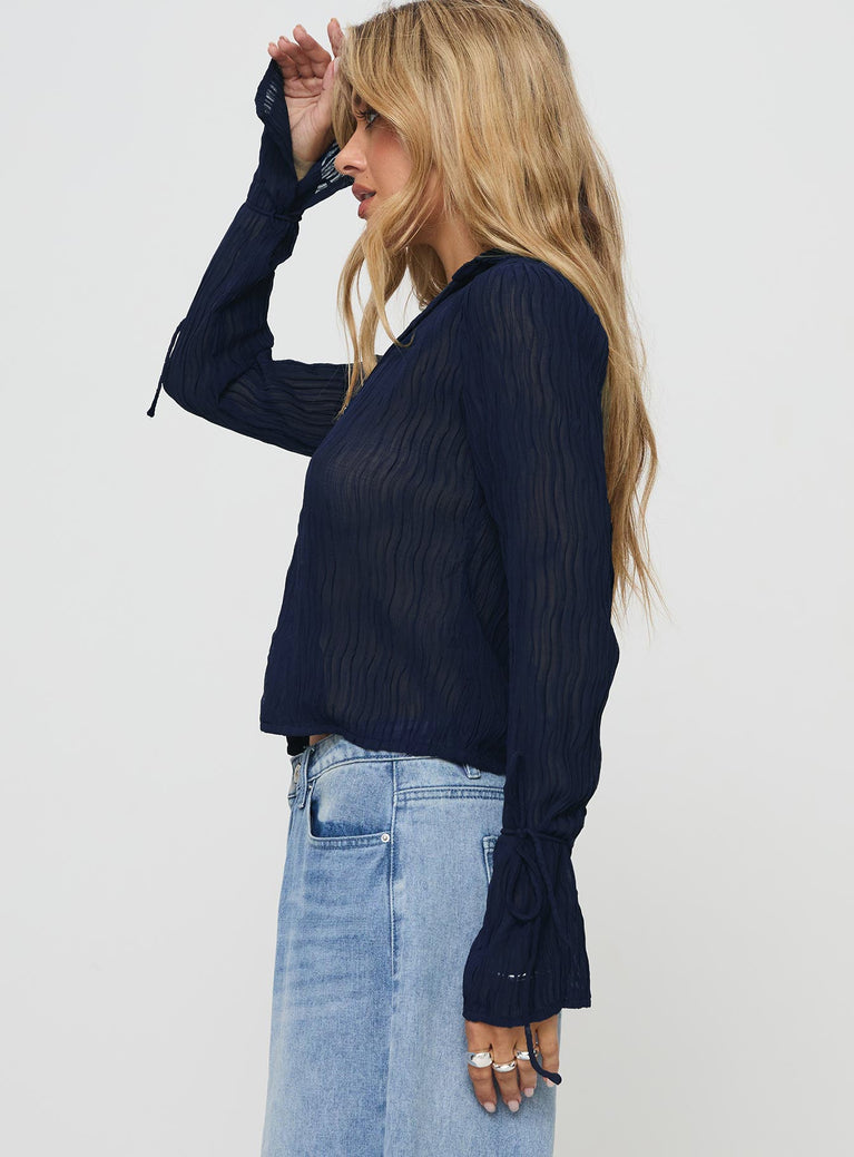 Aluna Shirt Navy | Princess Polly AU