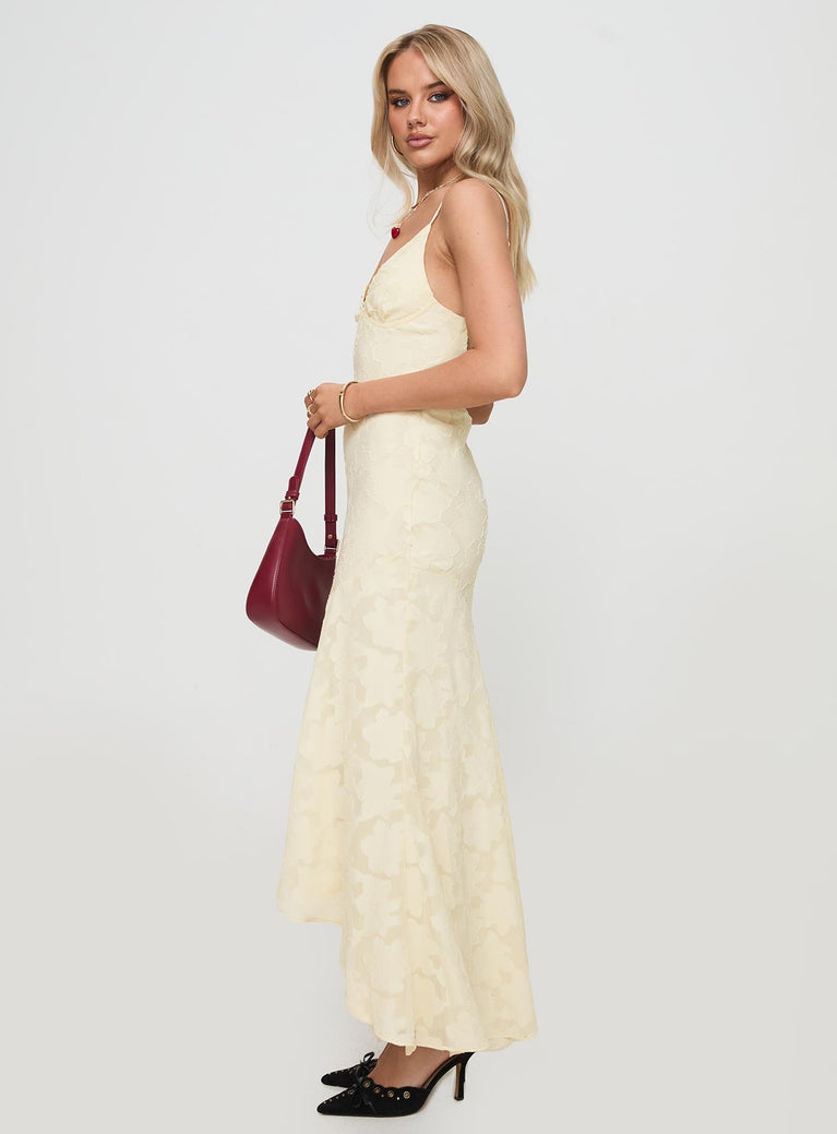 Cyrene Maxi Dress Lemon | Princess Polly AU