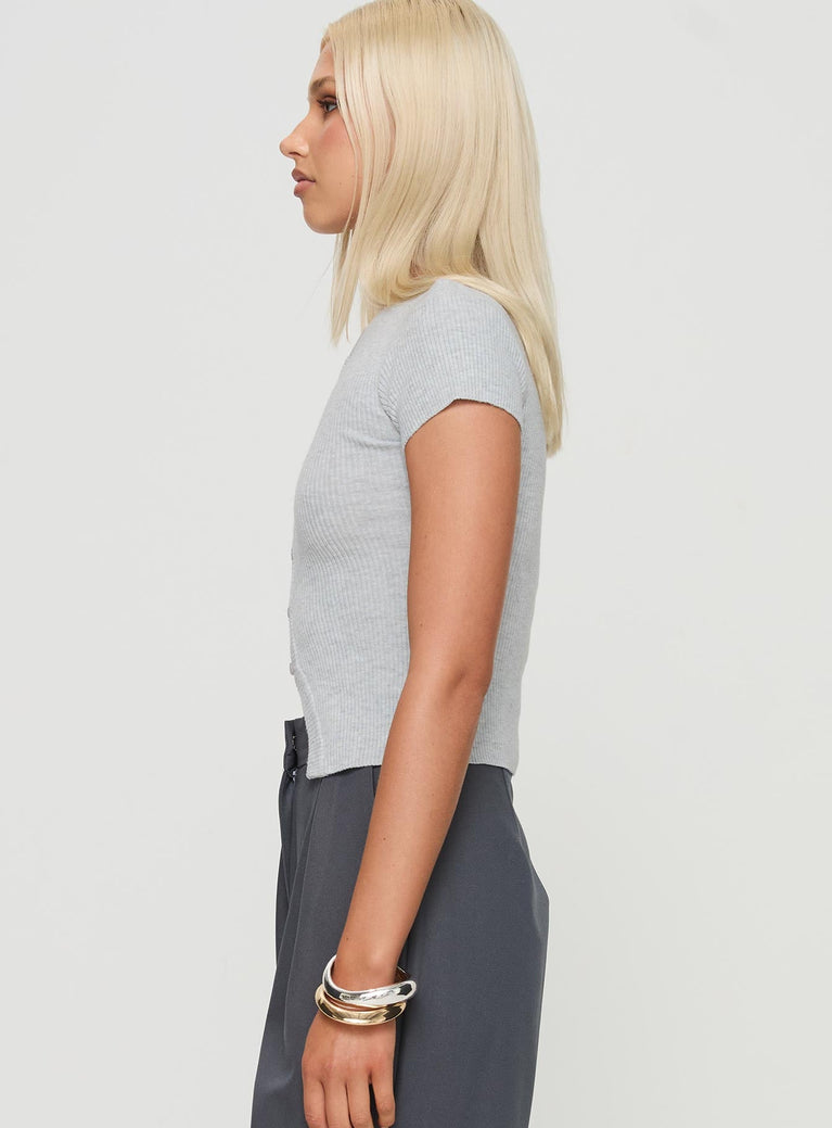 Suzu Knit Top Grey | Princess Polly AU