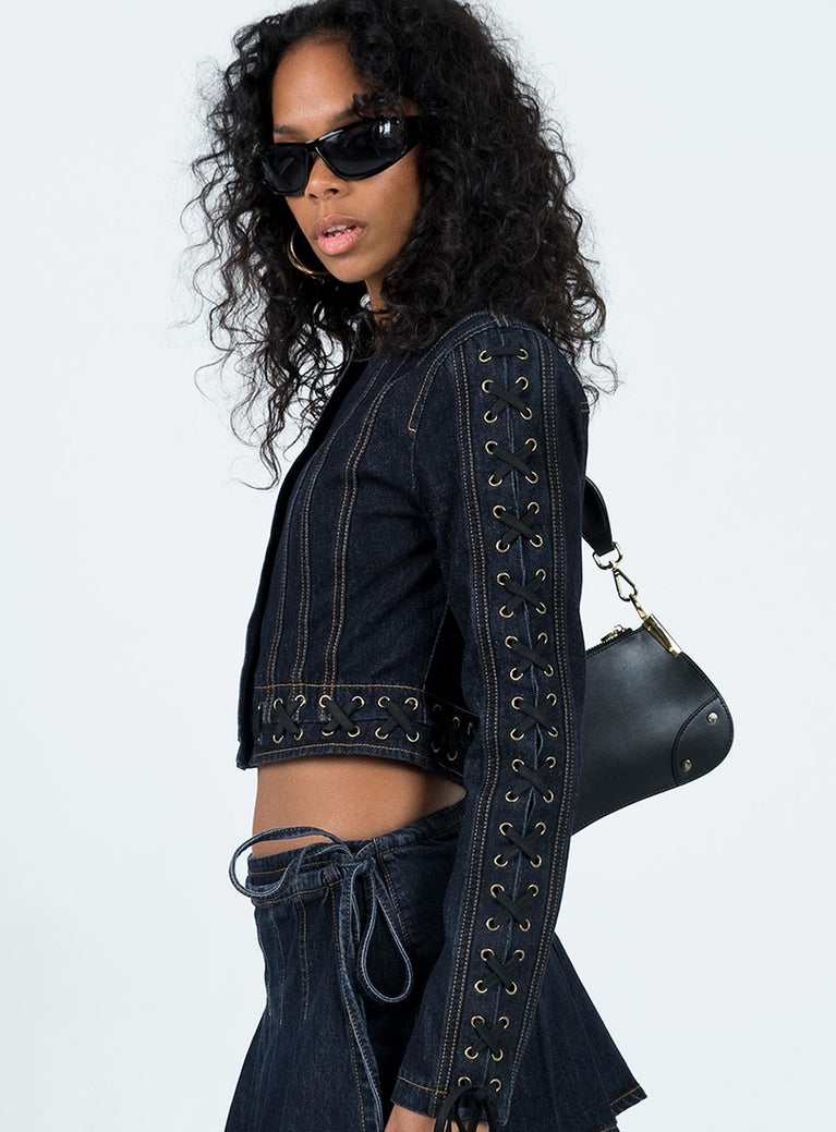 Berlin Jacket Dark Denim | Princess Polly AU