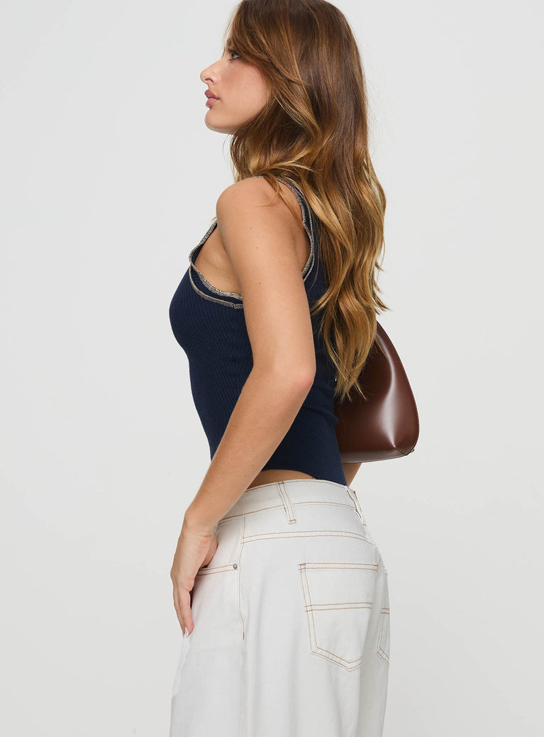 Piona Bodysuit Navy | Princess Polly AU