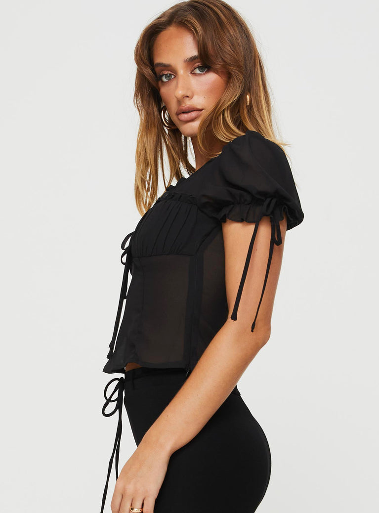 Coates Top Black | Princess Polly AU