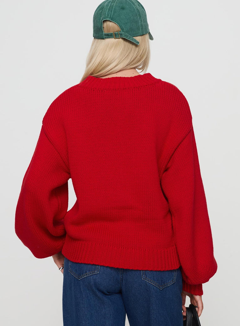 Harmony Sweater Red