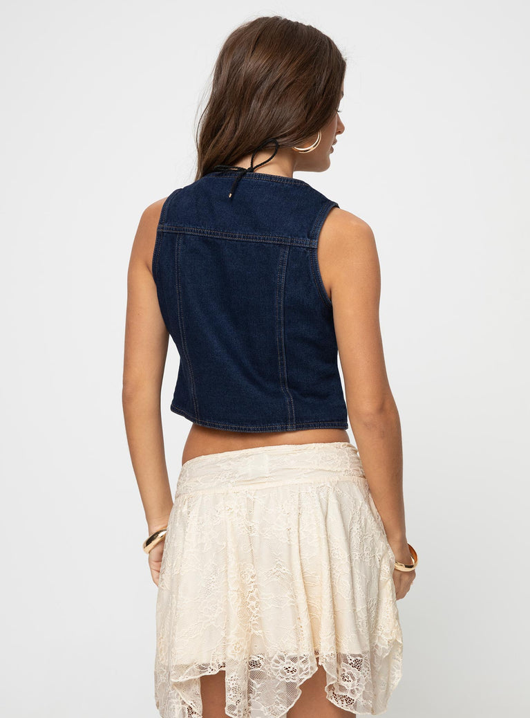 Fyka Vest Top Denim | Princess Polly AU