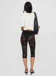 Soto Lace Capris Black