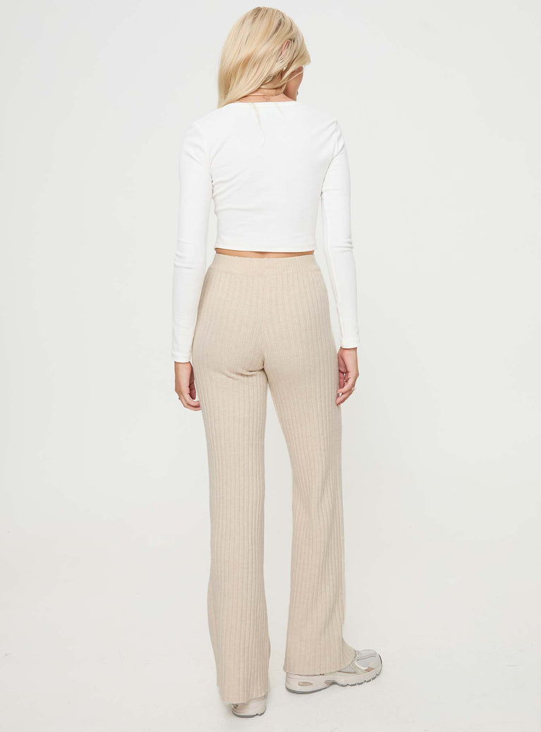 Montana Knit Pants Cream | Princess Polly AU