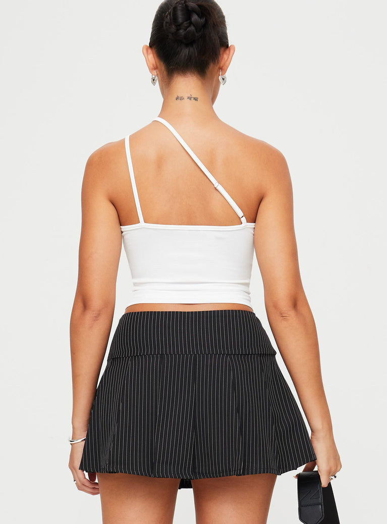 Vyola Mini Skirt Black Pinstripe | Princess Polly AU