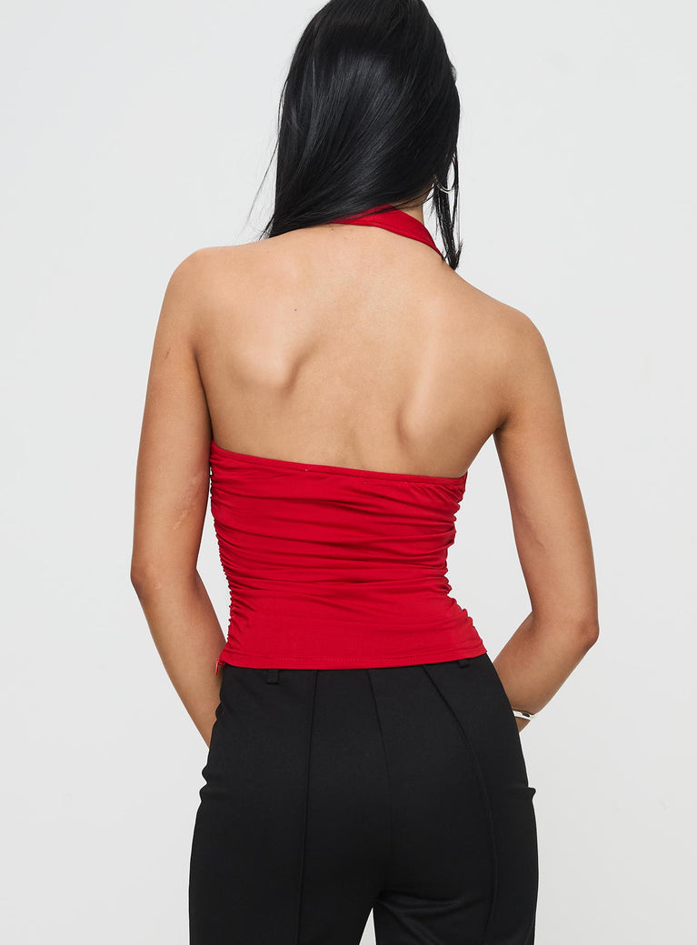 Temptress Halter Top Red | Princess Polly AU