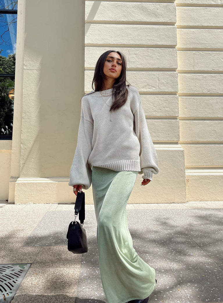 Harriette Maxi Skirt Sage | Princess Polly AU