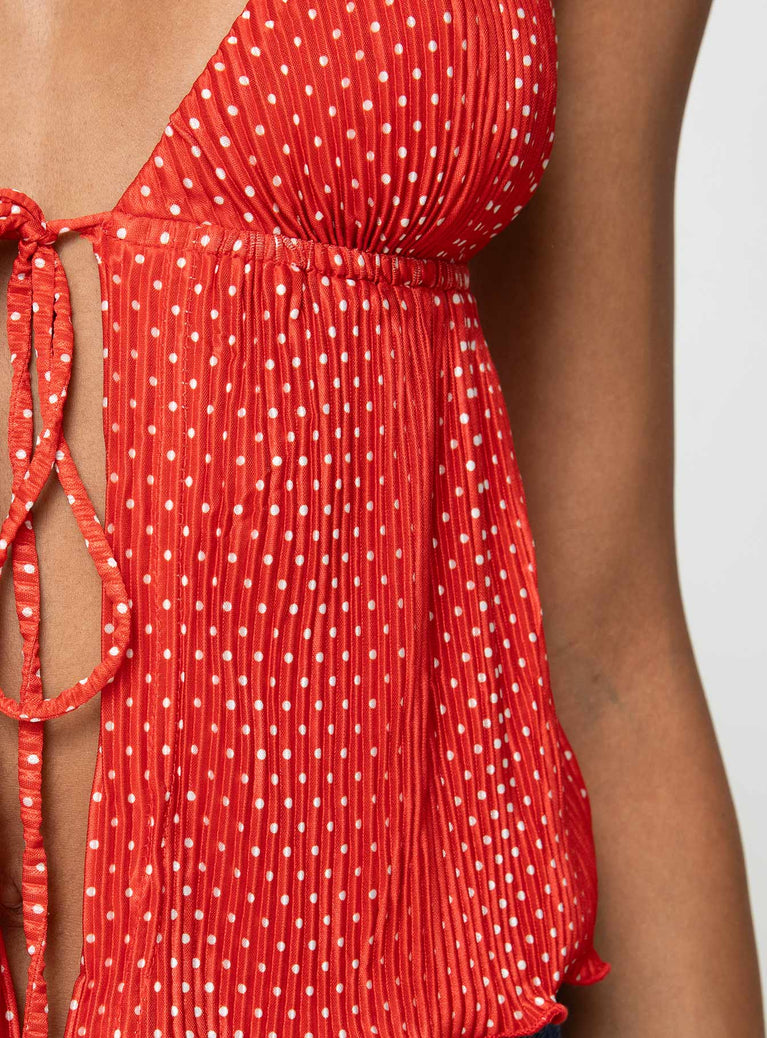 Chantria Top Red Polka Dot | Princess Polly AU