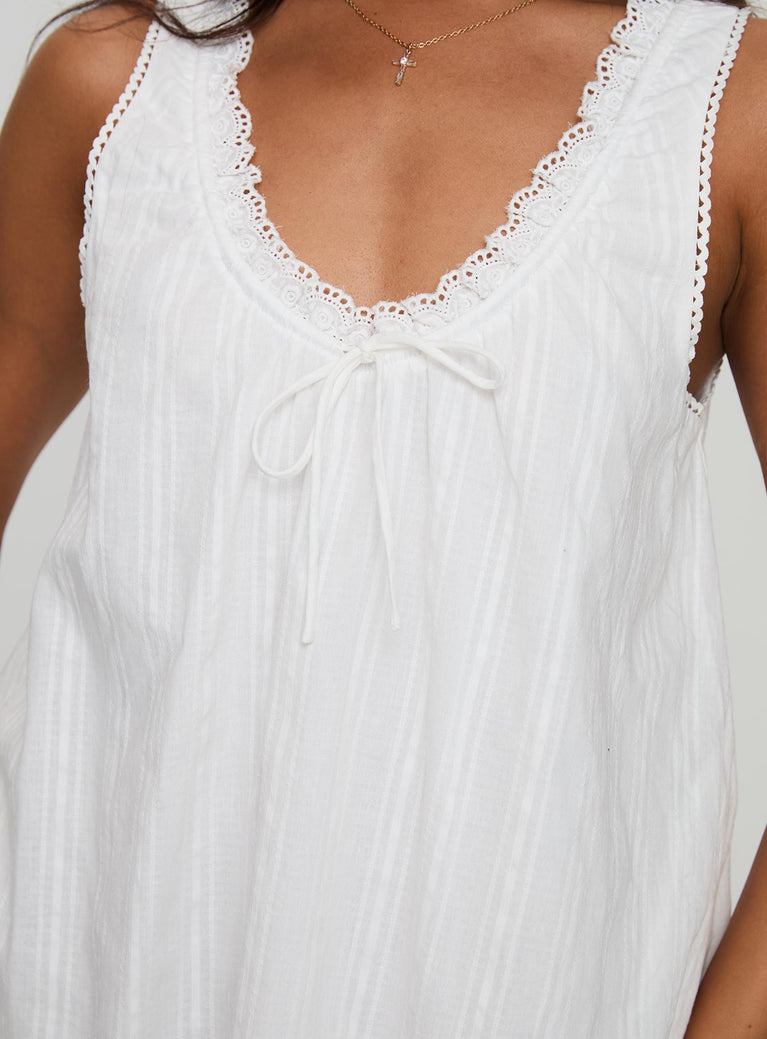 Antiquity Swing Mini Dress White | Princess Polly AU