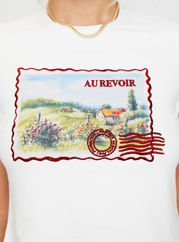 Au Revoir France Tee White | Princess Polly AU