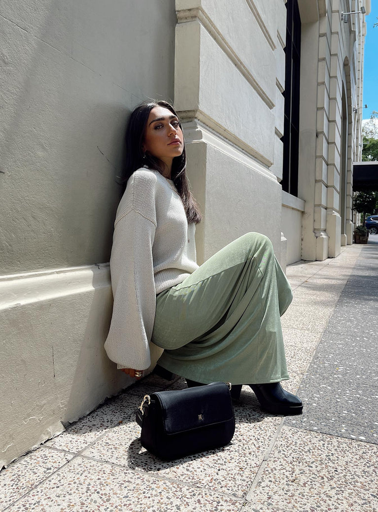 Harriette Maxi Skirt Sage | Princess Polly AU