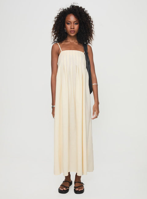 Frankye Maxi Dress Cream | Princess Polly AU