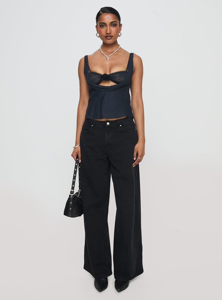 Delilah Top Navy | Princess Polly AU